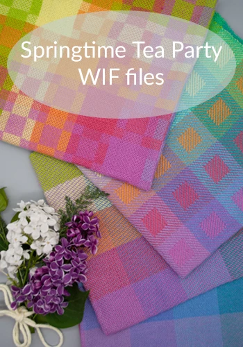 Springtime Tea Party Napkin WIF files - Lunatic Fringe Yarns